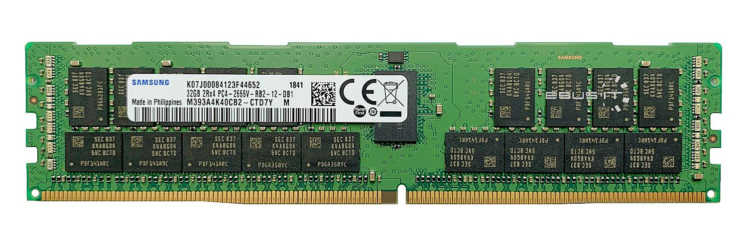 Memory RAM 1x 32GB Samsung ECC REGISTERED DDR4 2Rx4 2666MHZ PC4-21300 RDIMM | M393A4K40CB2-CTD ...